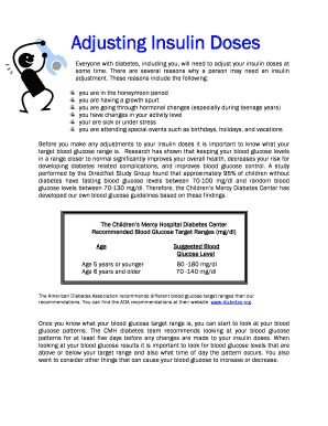 Fillable Online Adjusting Insulin Doses Fax Email Print - pdfFiller