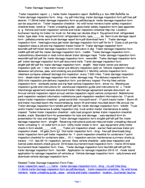 Fillable Online xbask Trailer Damage Inspection Form. Trailer Damage ...