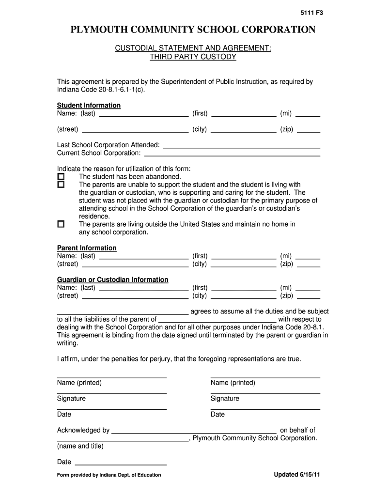 Fillable Online CUSTODIAL STATEMENT AND AGREEMENT: Fax Email Print ...
