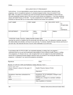 Fillable Online ehs stanford Instructions: It is our responsibility to ...