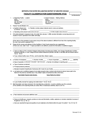 Fillable Online mwrd FCQ Form and Instructions - Metropolitan Water ...