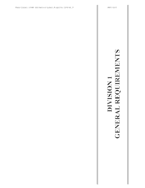 Fillable Online DIVISION 1 GENERAL REQUIREMENTS Fax Email Print - pdfFiller