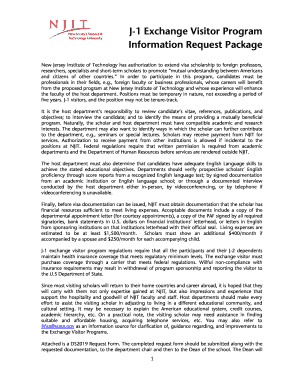 Fillable Online request for DS-2019 J-1 status sponsorship Fax Email ...