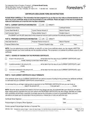 Fillable Online CERTIFICATE DISCLOSURE FORM AND INSTRUCTIONS Fax Email ...