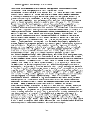 Fillable Online okzv Teacher Application Form Example PDF ...