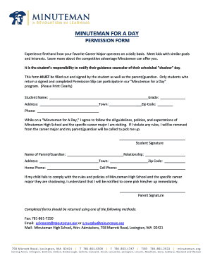 Fillable Online MINUTEMAN FOR A DAY Fax Email Print - pdfFiller
