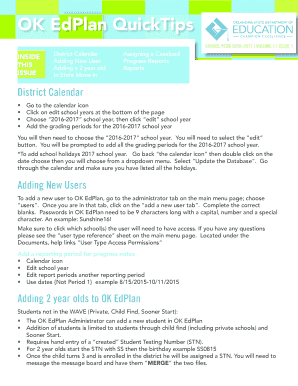 Fillable Online OK EdPlan QuickTips Fax Email Print - pdfFiller