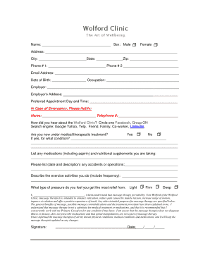 Fillable Online Name: Sex: Male Fax Email Print - pdfFiller