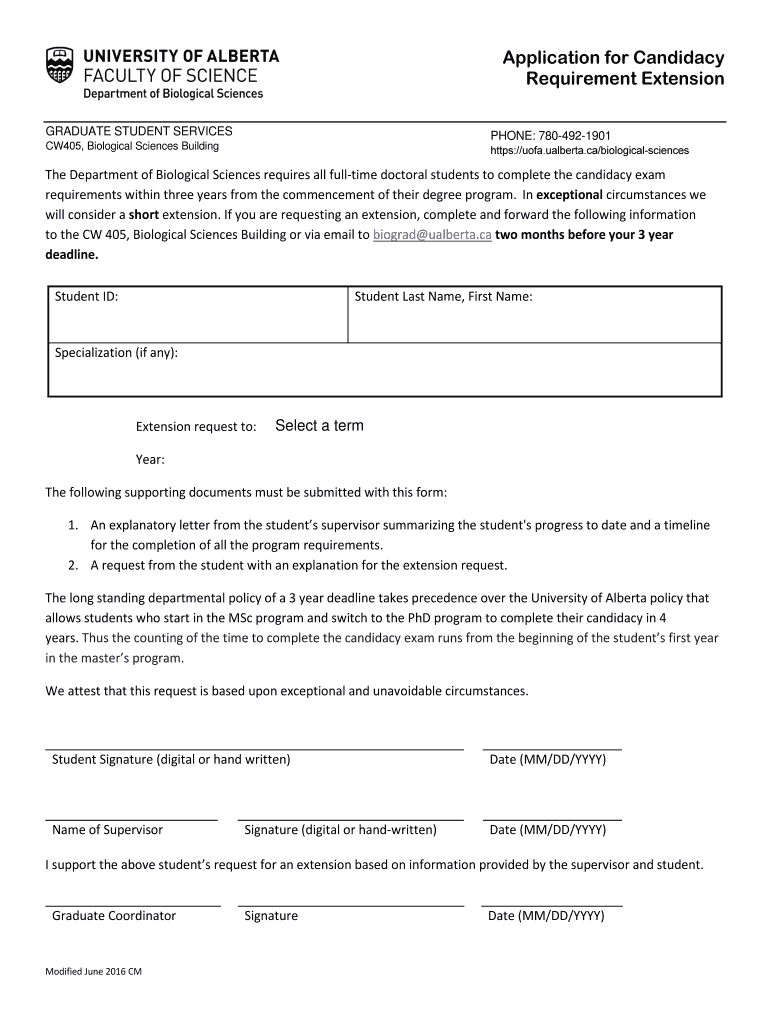 Fillable Online Requirement Extension Fax Email Print - pdfFiller