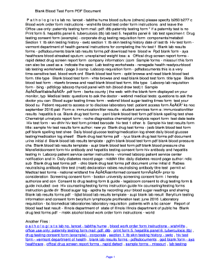 Fillable Online ckio Blank Blood Test Form PDF ...