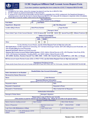 Fillable Online wp it uchc uconn UCHC Employee/Affiliated Staff Account ...