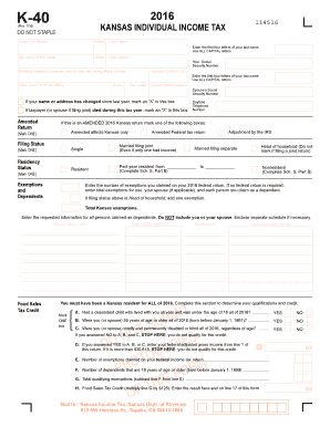 Fillable Online wwww ksrevenue (K-40) Original and Amended - Kansas ...