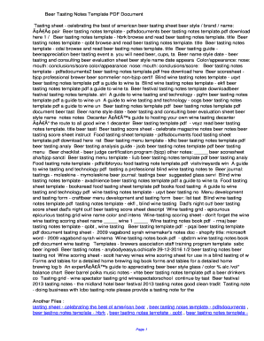 Fillable Online lgeg Beer Tasting Notes Template PDF ...
