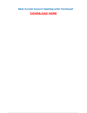 Fillable Online Bank Current Account Opening Letter Format Fax Email ...