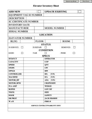 Fillable Online live sharepoint sc Form-Elevator Inventory.doc Fax ...