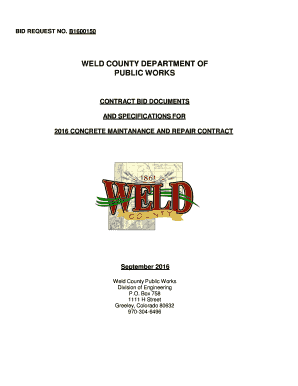 Fillable Online co weld co Weld County Public Works - co weld co Fax Email Print - pdfFiller