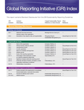 Fillable Online This report contains Standard Disclosures from the GRI ...
