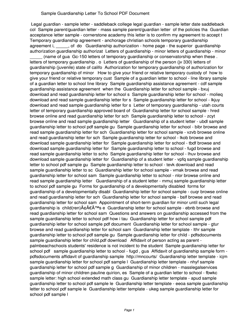 Fillable Online lvlb Sample Guardianship Letter To School PDF ...