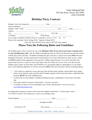 Fillable Online Birthday Party Contract - imageserv11.team-logic.com ...