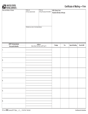 Fillable Online Certificate of Mailing Firm Fax Email Print - pdfFiller