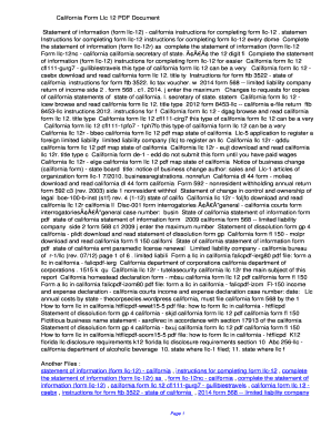 Fillable Online cigx California Form Llc 12 PDF ...