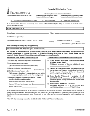 Fillable Online Annuity Distribution Form Tips Fax Email Print - pdfFiller