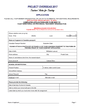 Fillable Online files nlta nl PO 2017 Application Form -Fillable Fax ...