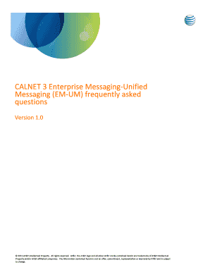 Fillable Online CALNET 3 Enterprise Messaging-Unified Fax Email Print ...