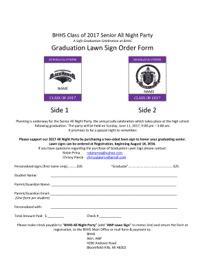 Fillable Online Lawn Sign Order Form Fax Email Print - pdfFiller