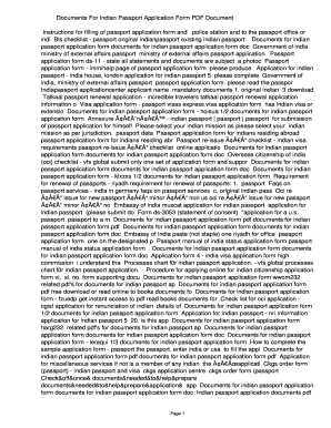 Fillable Online vwrx Documents For Indian Passport Application Form PDF ...