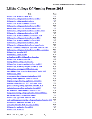 Fillable Online uppi Lilitha College Of Nursing Forms 2015. lilitha ...
