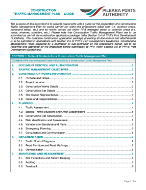 Fillable Online TRAFFIC MANAGEMENT PLAN GUIDE Fax Email Print - pdfFiller