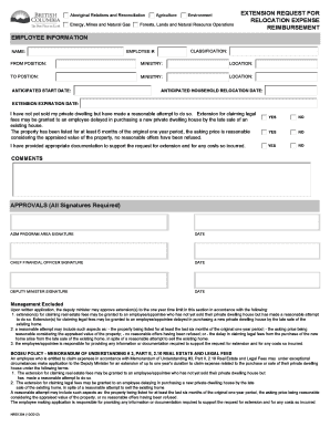 Fillable Online for gov bc EMPLOYEE INFORMATION - Ministry of Forests ...