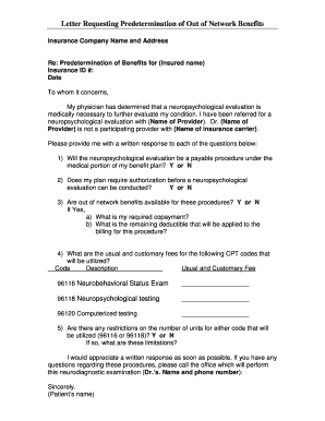 Fillable Online the-nysan Letter Requesting Predetermination of Out of ...