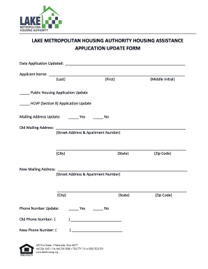 Fillable Online lakehousing LAKE METROPOLITAN HOUSING AUTHORITY HOUSING ...