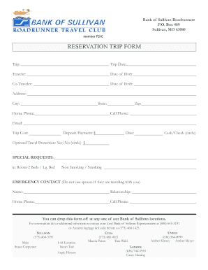 Fillable Online Day Trip Registration Form Layout 1 Fax Email Print ...