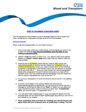 Fillable Online How to complete a template letter Fax Email Print ...