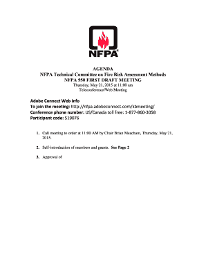 Fillable Online nfpa NFPA Technical Committee on Fire Risk Assessment ...