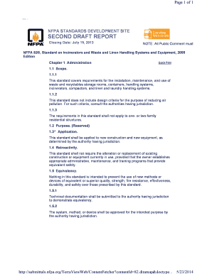 Fillable Online nfpa NFPA STANDARDS DEVELOPMENT SITE - nfpa Fax Email ...
