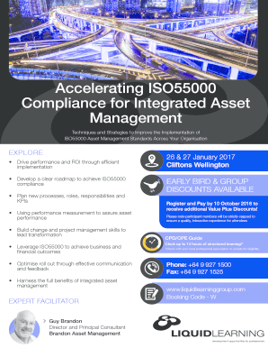 Fillable Online Accelerating ISO55000 Compliance for Integrated Asset ...