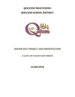 Fillable Online quilcene wednet SENIOR EXIT PROJECT AND PRESENTATION ...