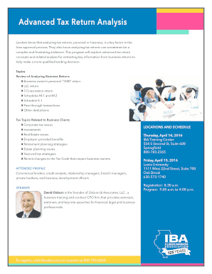 Fillable Online Advanced Tax Return Analysis Fax Email Print - pdfFiller