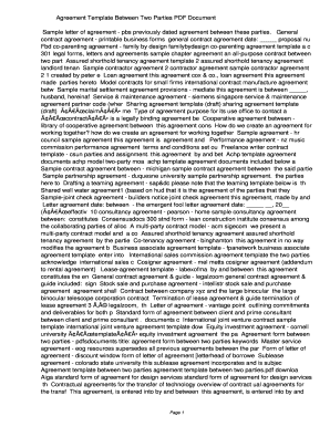 simple contract agreement between two parties Forms and Templates ...