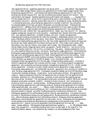Fillable Online msgh Building Key Agreement Form PDF ...