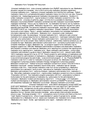 Fillable Online pxci Medication Form Template PDF ...