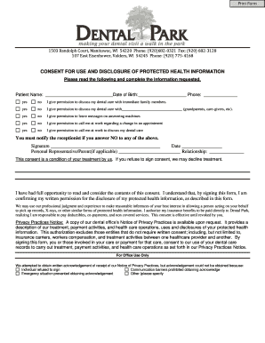 Fillable Online HIPAA Signature Form - Dental Park Fax Email Print ...
