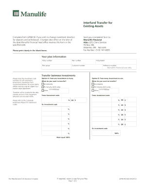 Fillable Online Interfund Transfer for Fax Email Print - pdfFiller