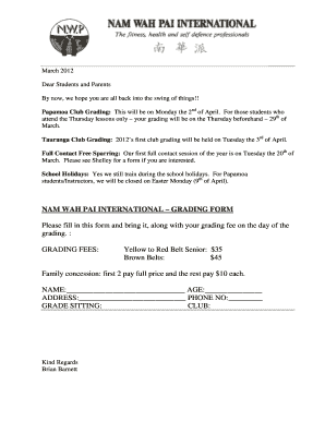 Fillable Online onesto co NAM WAH PAI INTERNATIONAL GRADING FORM ...