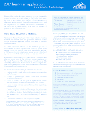 Fillable Online admissions wwu for admission & scholarships ...