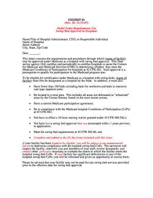 Fillable Online cms State Operations Manual - Exhibit 81. Exhibit 81 ...